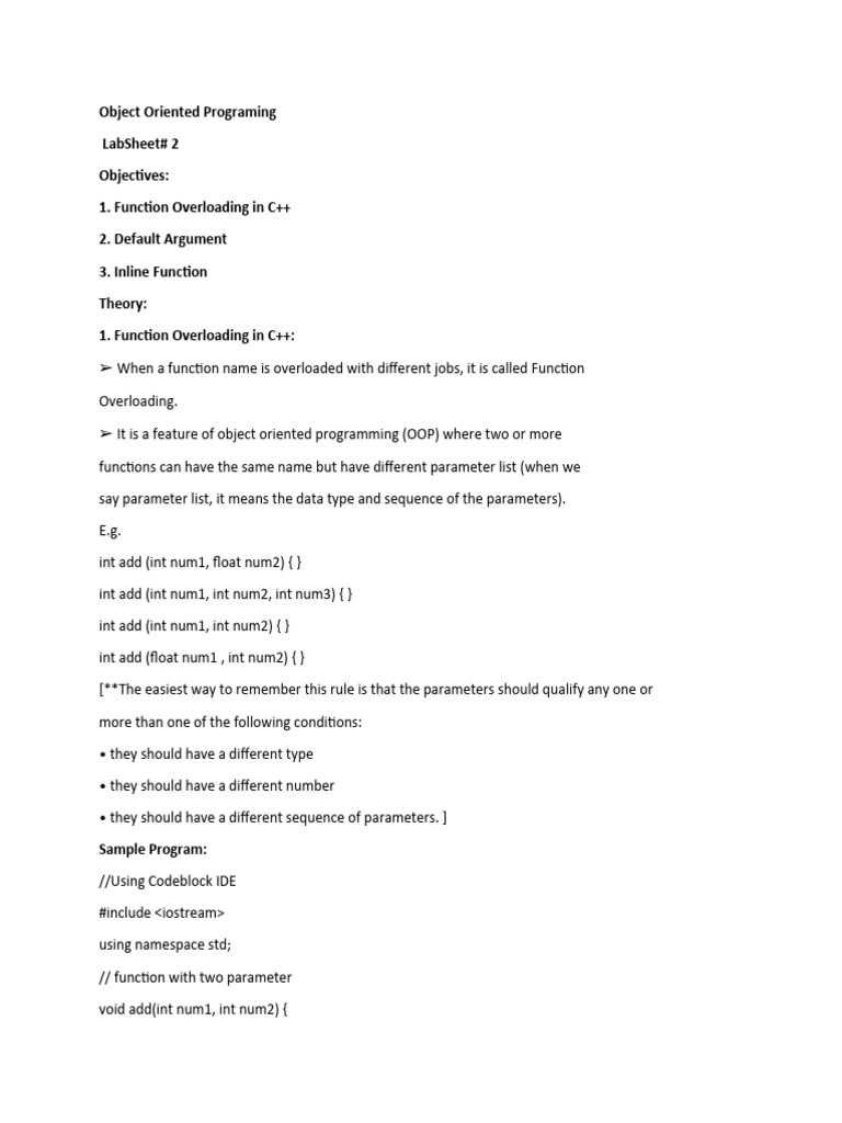Lab 2 Pdf Parameter Computer Programming Integer Computer Science 4854