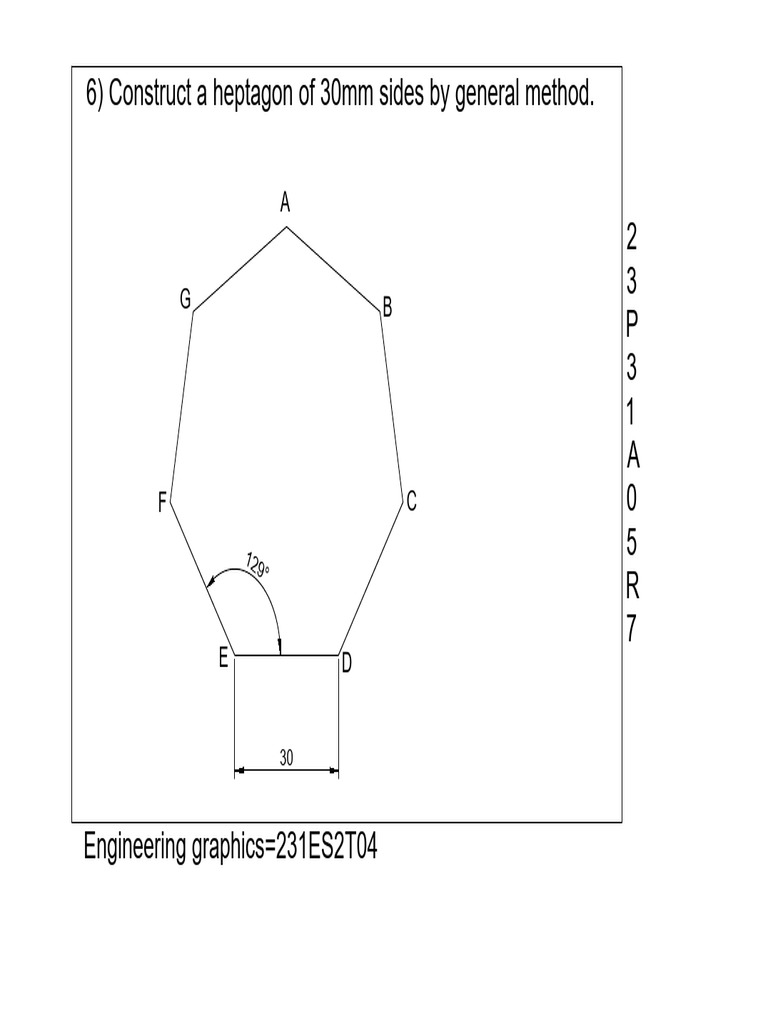 Heptagon of 30mm by General Method-Model | PDF