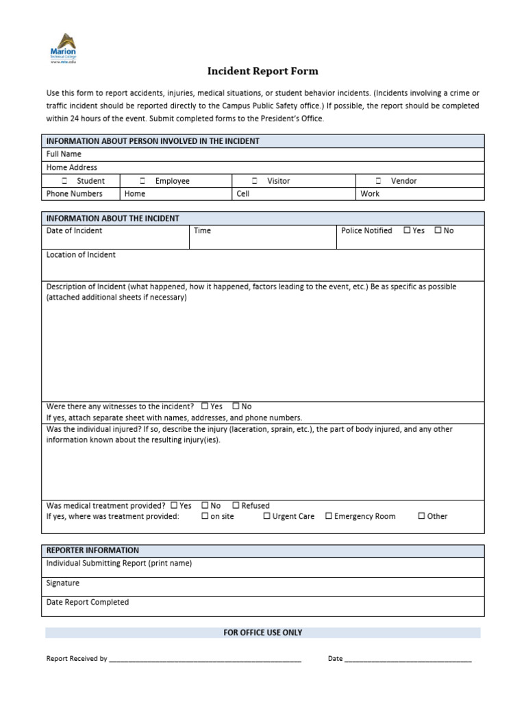 Blank Police Report Template | PDF | Politics | Social Science