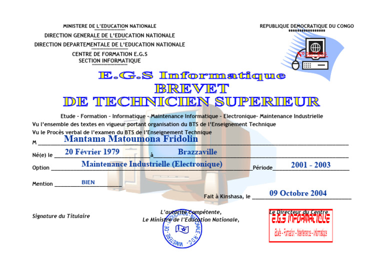Brevet de Formation en Informatique | PDF | Finance et gestion monétaire