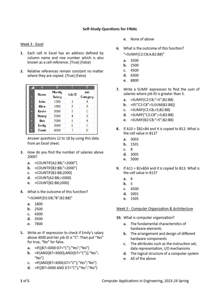 Self Study Questions 2 Final | PDF | Router (Computing) | Central Processing Unit