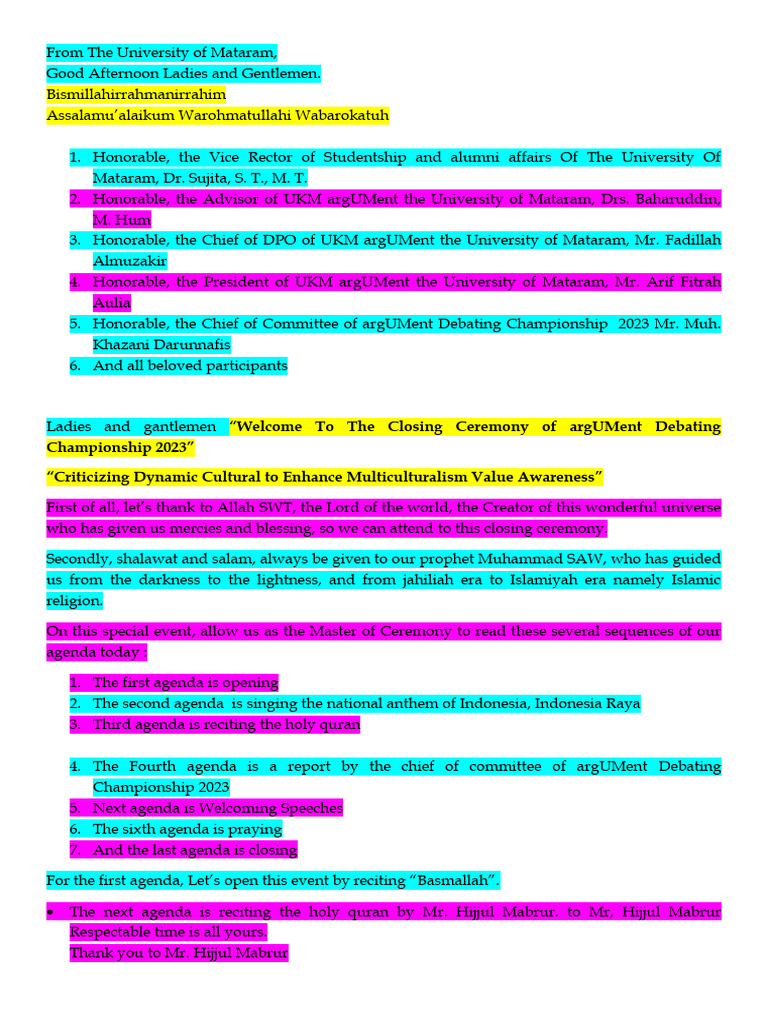 SCRIPT MC aDC 2023 | Download Free PDF | Abrahamic Religions | Religious Faiths