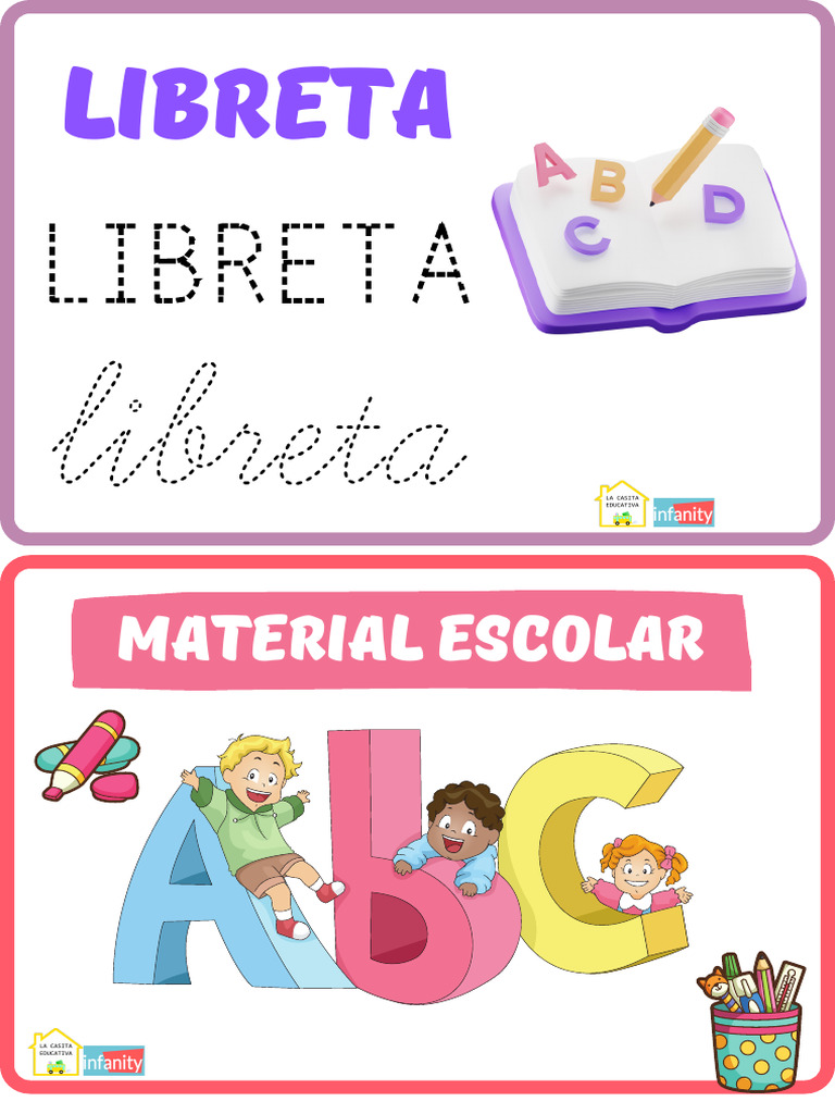 Lectoescritura Material Escolar - Infanity & La - Casita - Educativa ...