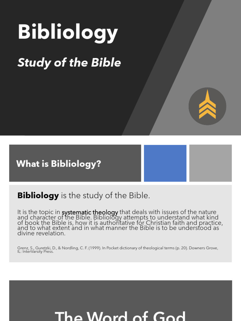 2 Bibliology | PDF | Bible | Logos (Christianity)