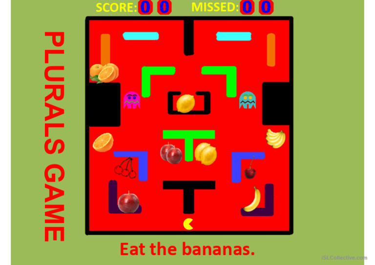 Plurals Fruit Pacman Game Part 1 | PDF