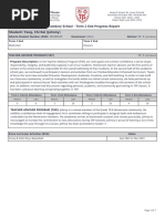 Esl Sample Progress Report | PDF | English As A Second Or Foreign ...
