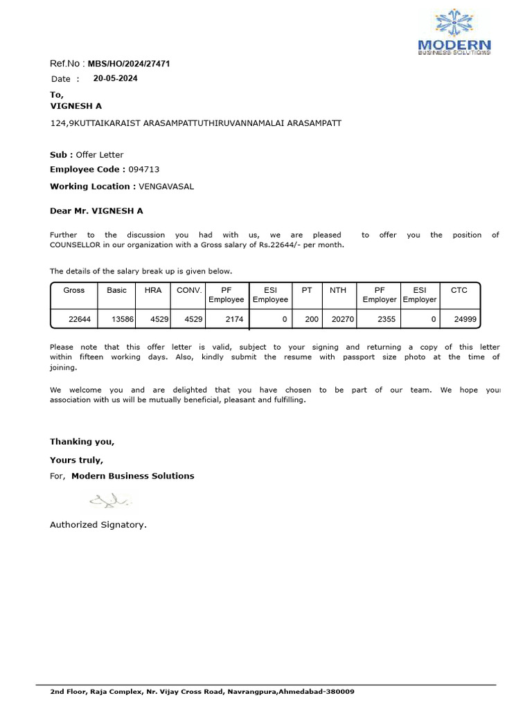 Vignesh A Anbazhagan A | PDF | Employment | Bribery