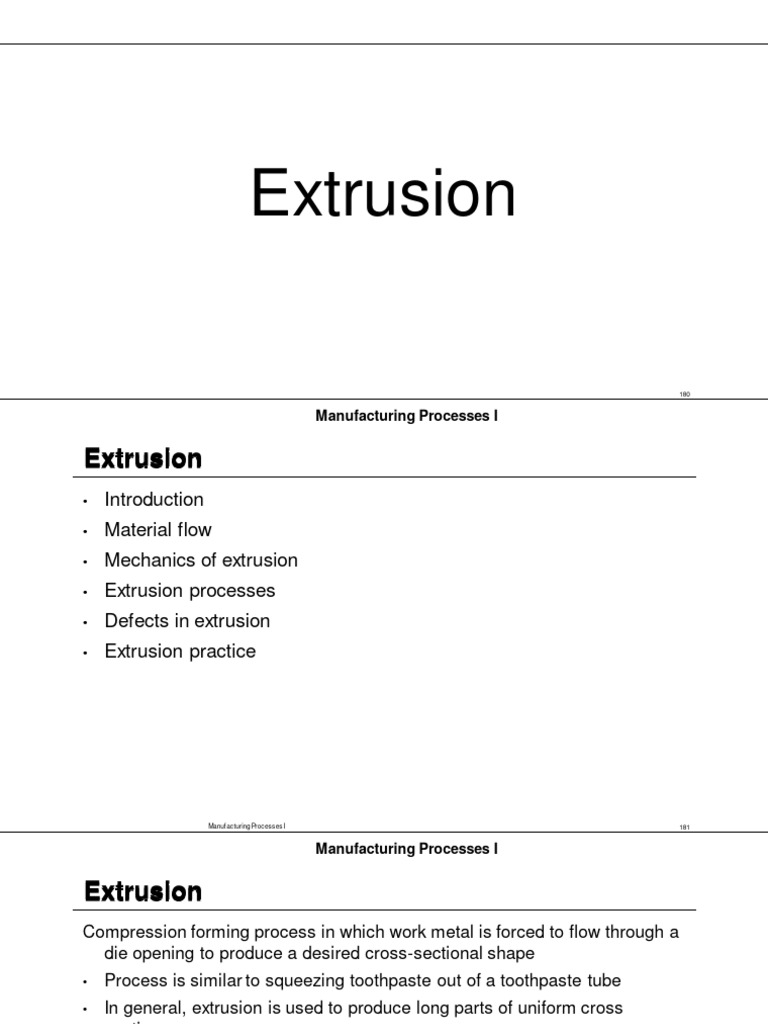 Extrusion Included Material | PDF | Extrusion | Mechanical Engineering