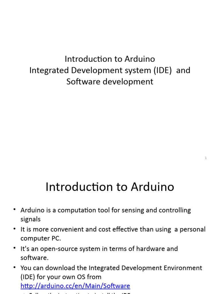 H2 Introduction To Arduino | PDF | Arduino | Software
