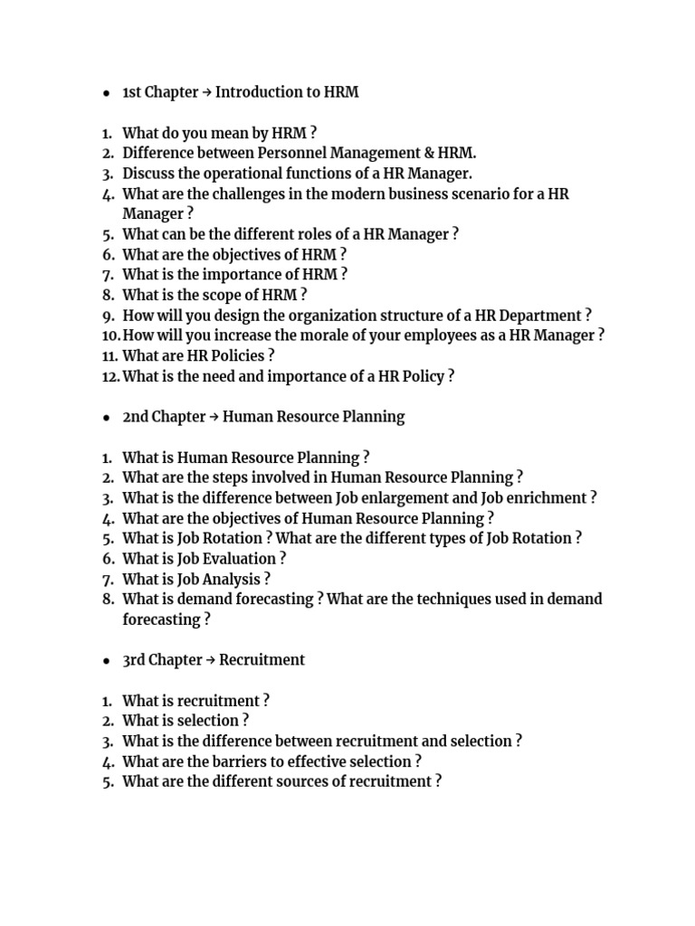 HRM - VU Suggestions | PDF | Human Resource Management | Performance ...
