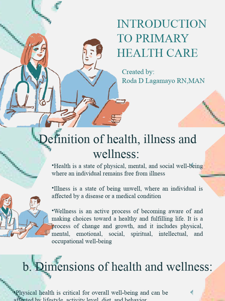 Week 1 Introduction To Primary Health Care | PDF | Health Care | Medicine