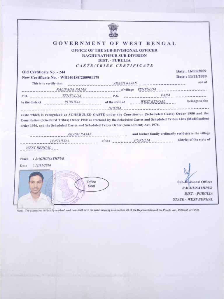 Cast Certificate | PDF