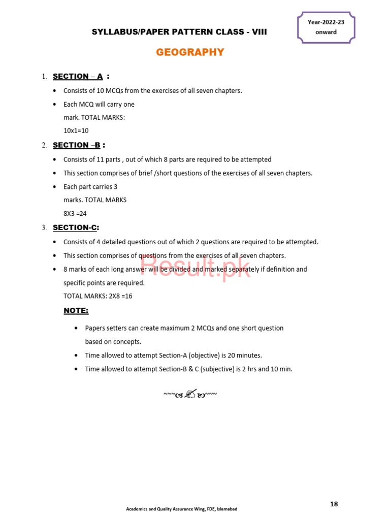 Fde Class 8th Geography Model Paper 2023 | PDF | Tropics | Port