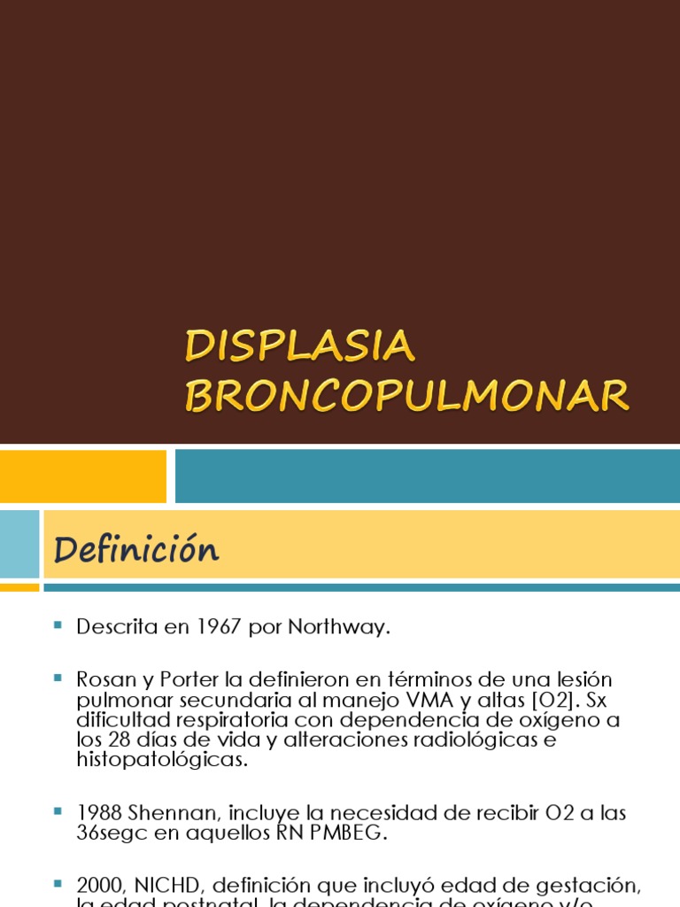 Displasia Broncopulmonar | PDF | Inflamación | Antioxidante