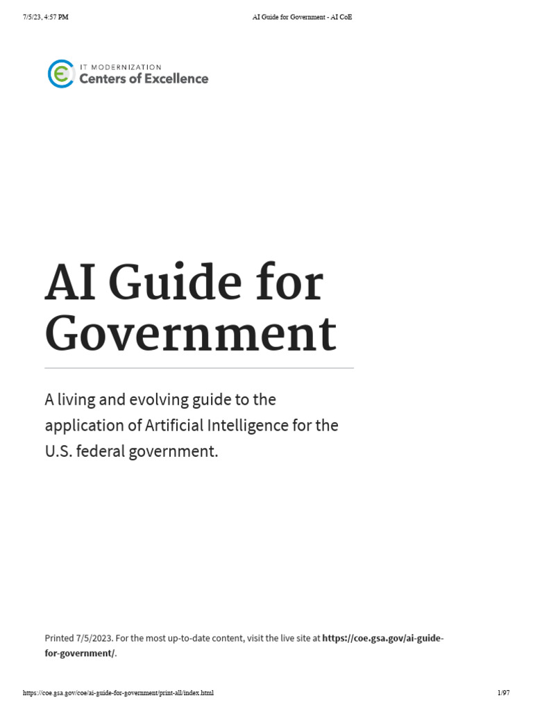 AI Guide For Government | PDF | Machine Learning | Artificial Intelligence