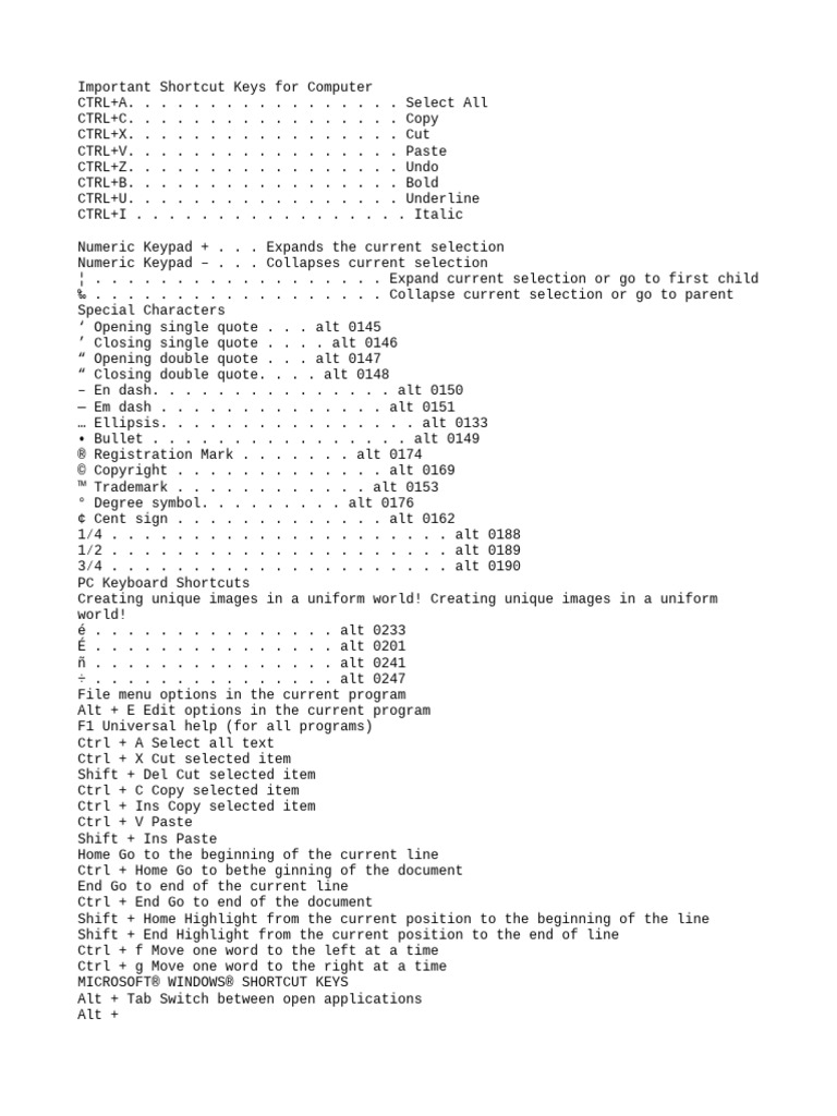 firg - Copy | Download Free PDF | Control Key | System Software