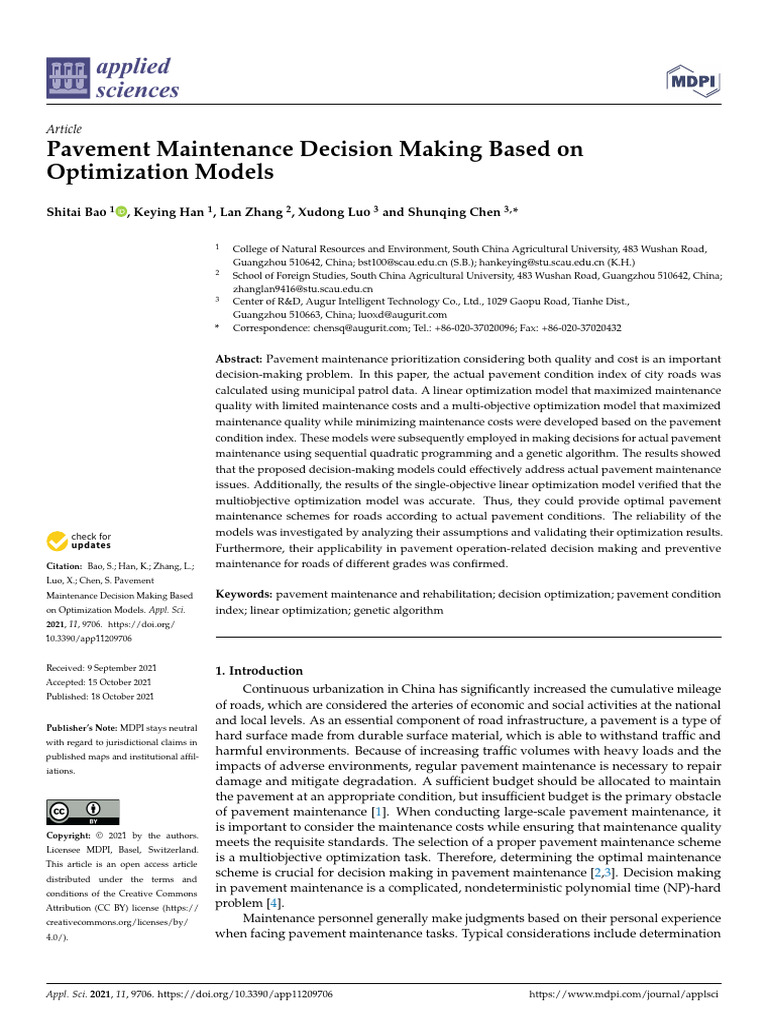 Applsci 11 09706 v2 | PDF | Mathematical Optimization | Decision Making