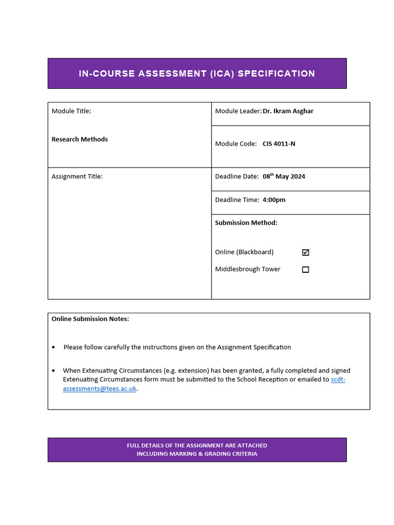 Research Methods ICA 2024-1 | PDF | Methodology | Evaluation