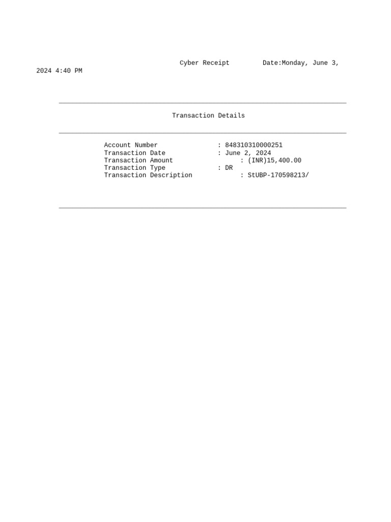 Cyber Receipt June 2 | PDF