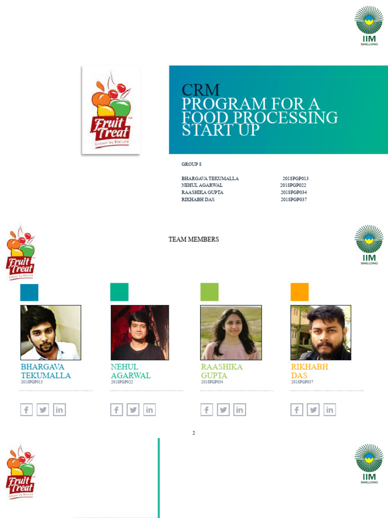 CRM Final Project Group 8 | PDF | Customer Relationship Management | Foods