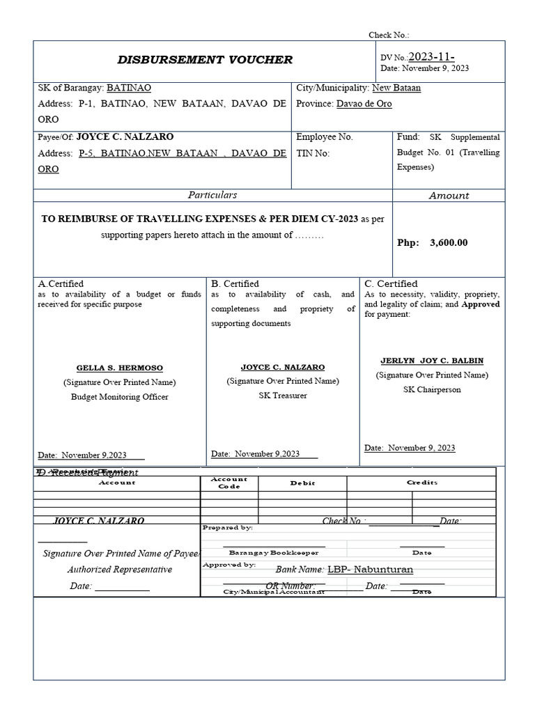 SK Voucher | PDF | Payments | Money