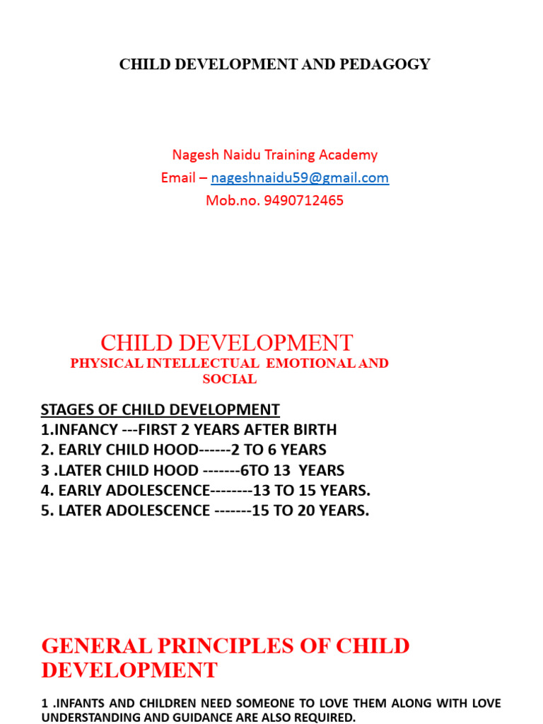 Child Development and Pedagogy | Download Free PDF | Child Development ...