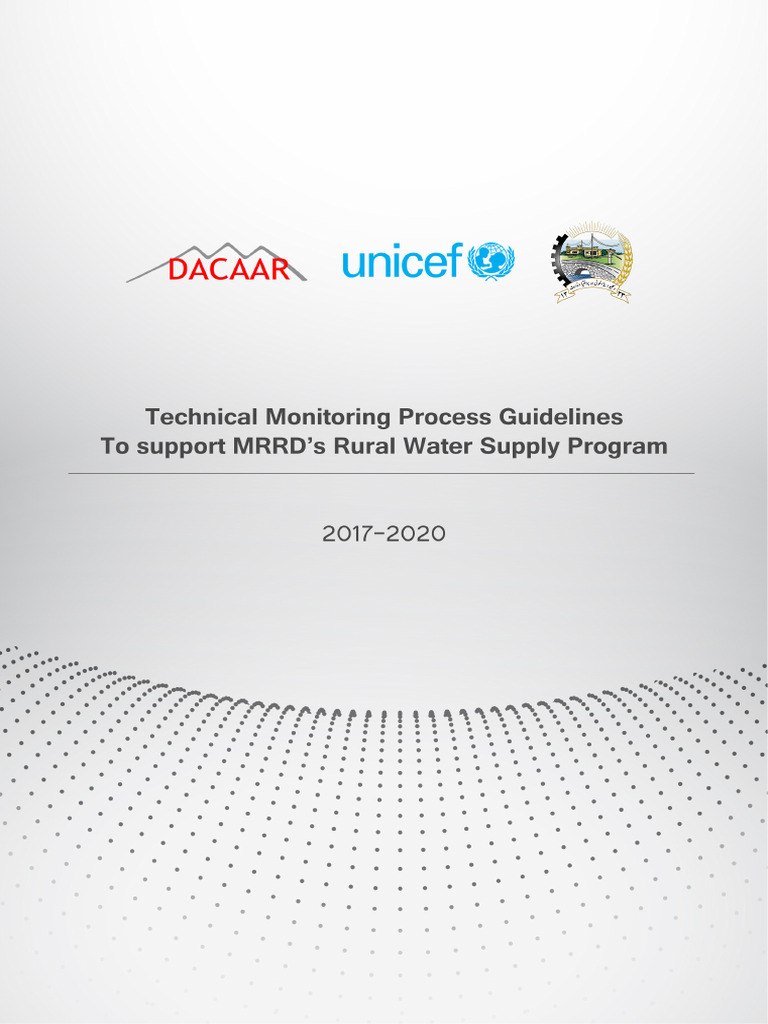 Monitoring Guidelines for Water Supply Program | PDF | Wash | Water Supply