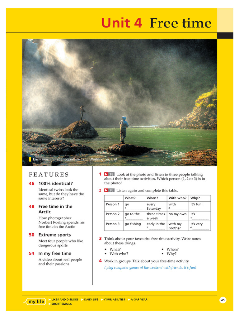 Life Elementary Unit4 FreeTime | PDF