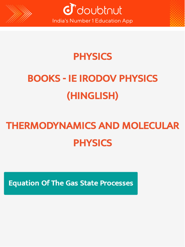 Thermodynamics N Molecular Phy | PDF | Gases | Heat