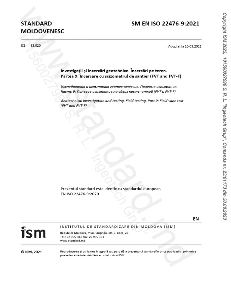 SM en Iso 22476-92021-744 - 622105 | PDF | International Organization ...