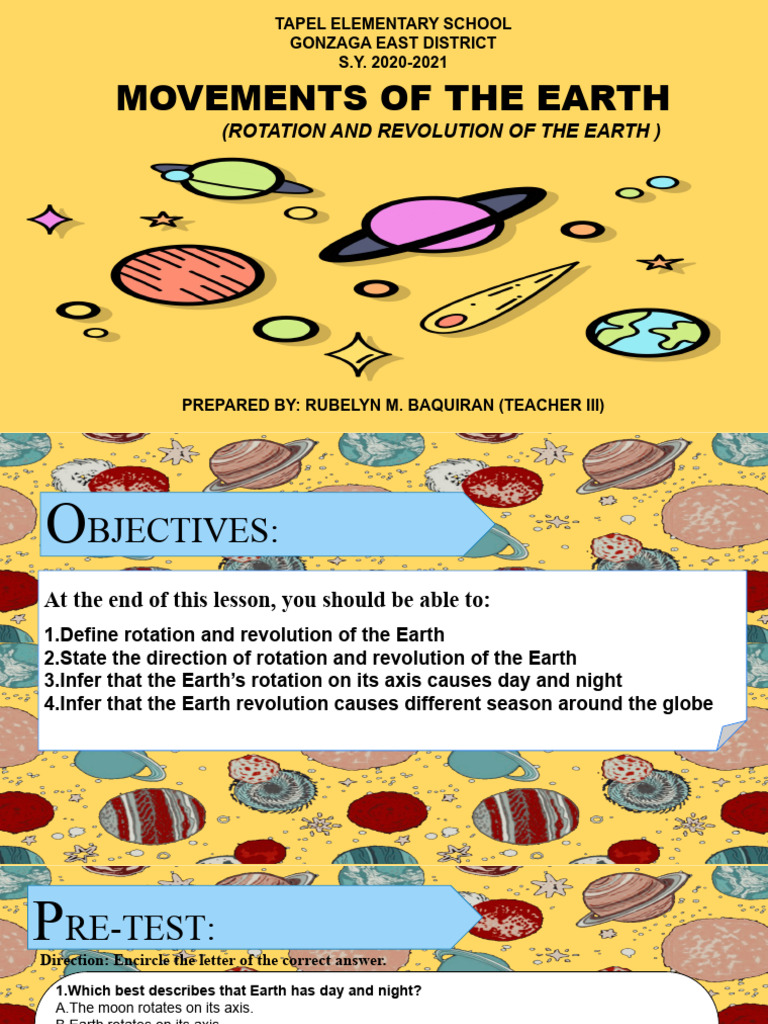 Movements of The Earth | PDF | Rotation | Night
