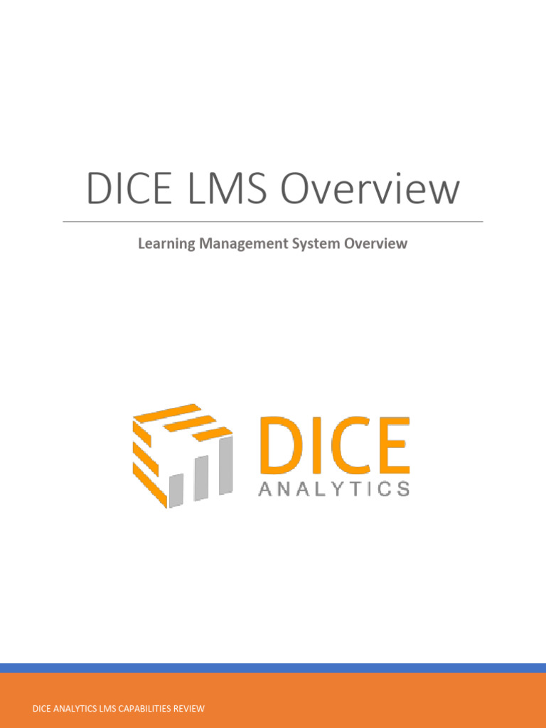 DICE Analytics LMS Features | PDF | Performance Indicator | Information Technology