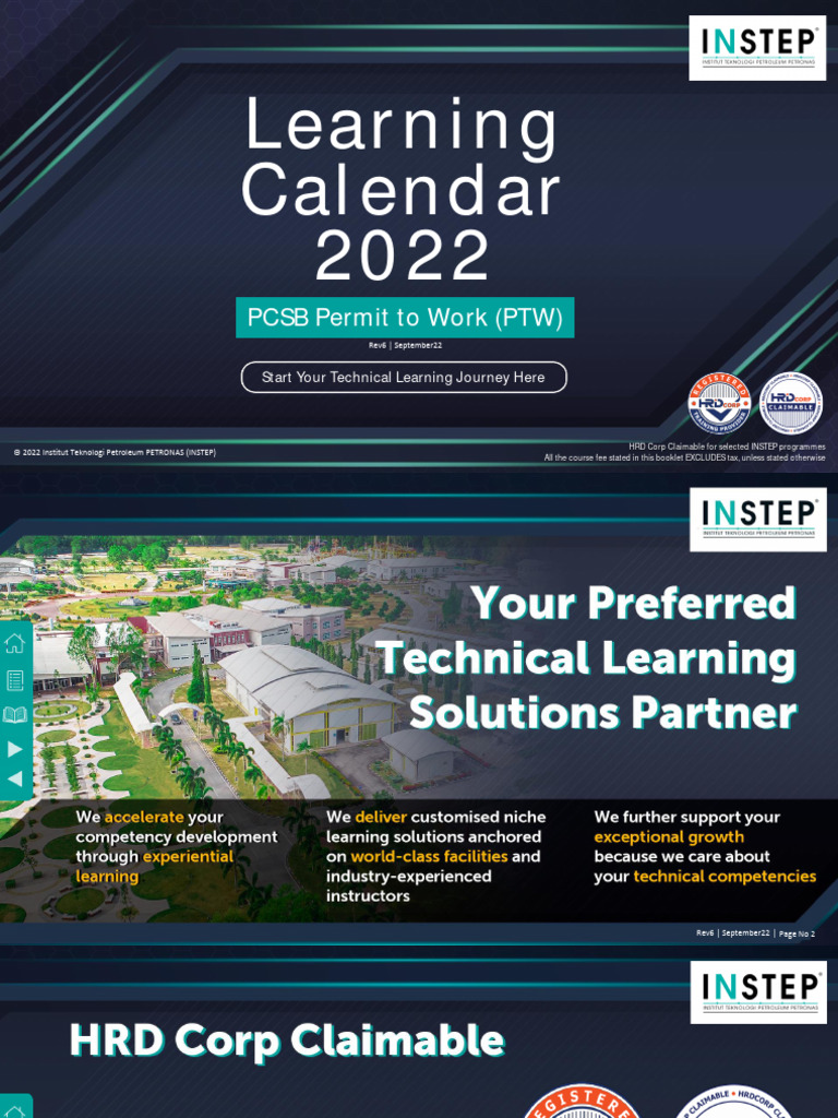 2022 INSTEP Learning Calendar | PDF