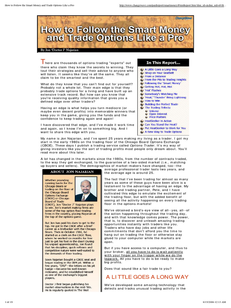 How To Follow The Smart Money and Trade Options Like A Pro - Doctor J ...