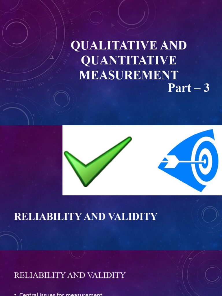 Qualitative and Quantitative Measurement - Part 3 1 17062024 025643am | PDF | Validity ...
