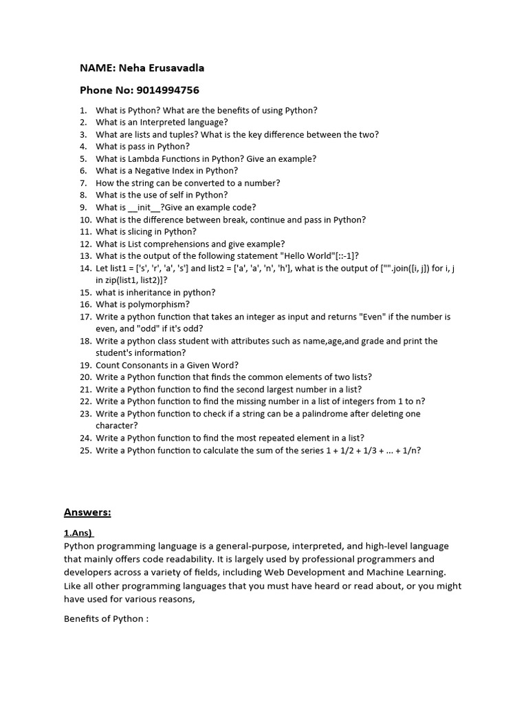 Neha Answers | PDF | Inheritance (Object Oriented Programming) | Method (Computer Programming)