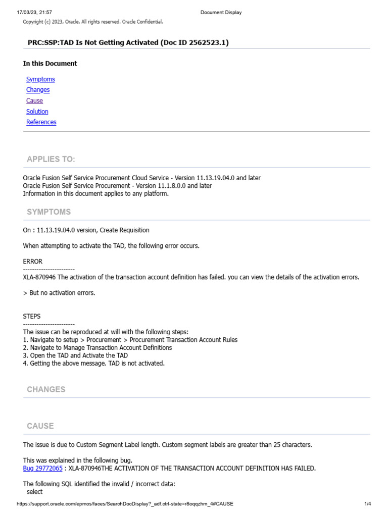 TAD Is Not Getting Activated BAD LABELS IN GL | PDF | Oracle ...