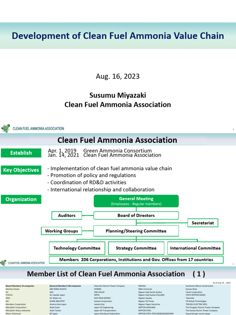 Susumu Miyazaki - APAC 2023 | PDF | Coal | Ammonia