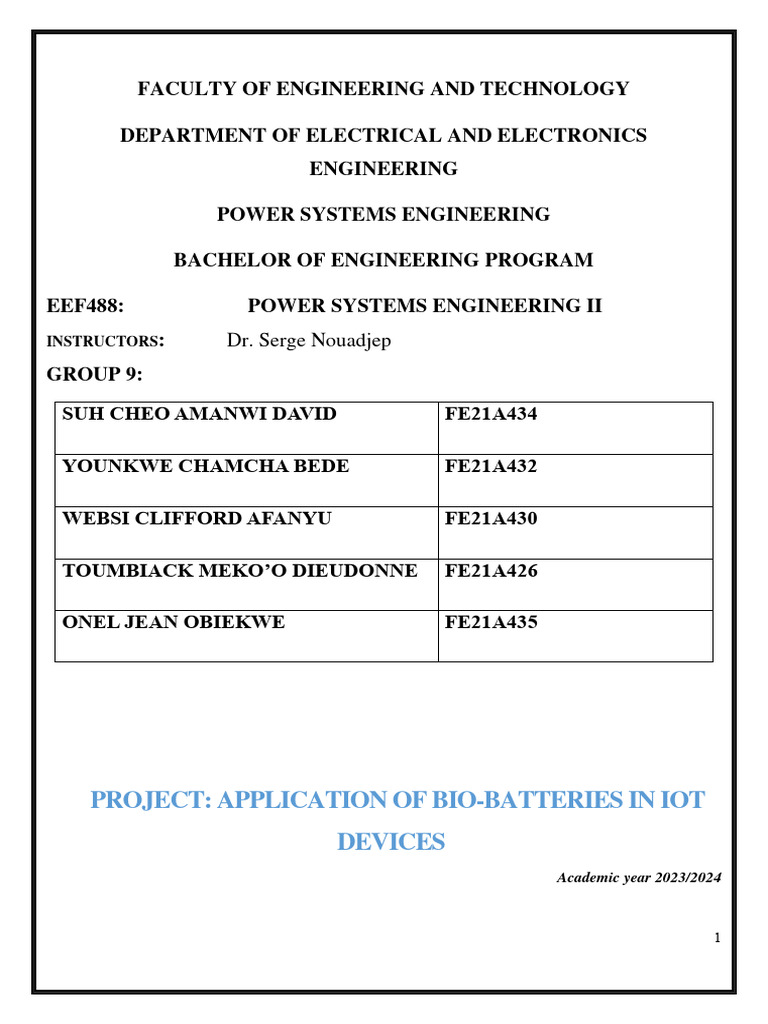 Renewable Energy Group 9 Report | PDF | Internet Of Things | Agriculture