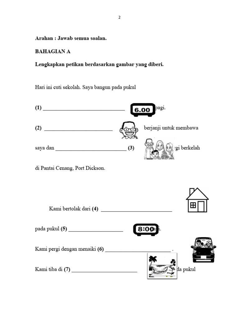 Soalan PAT BM Pen Tahun 1 New5 2017 | PDF