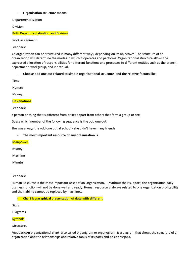 UNIT 3 Organizational Structure and Design | PDF | Hierarchy | Organizational Structure