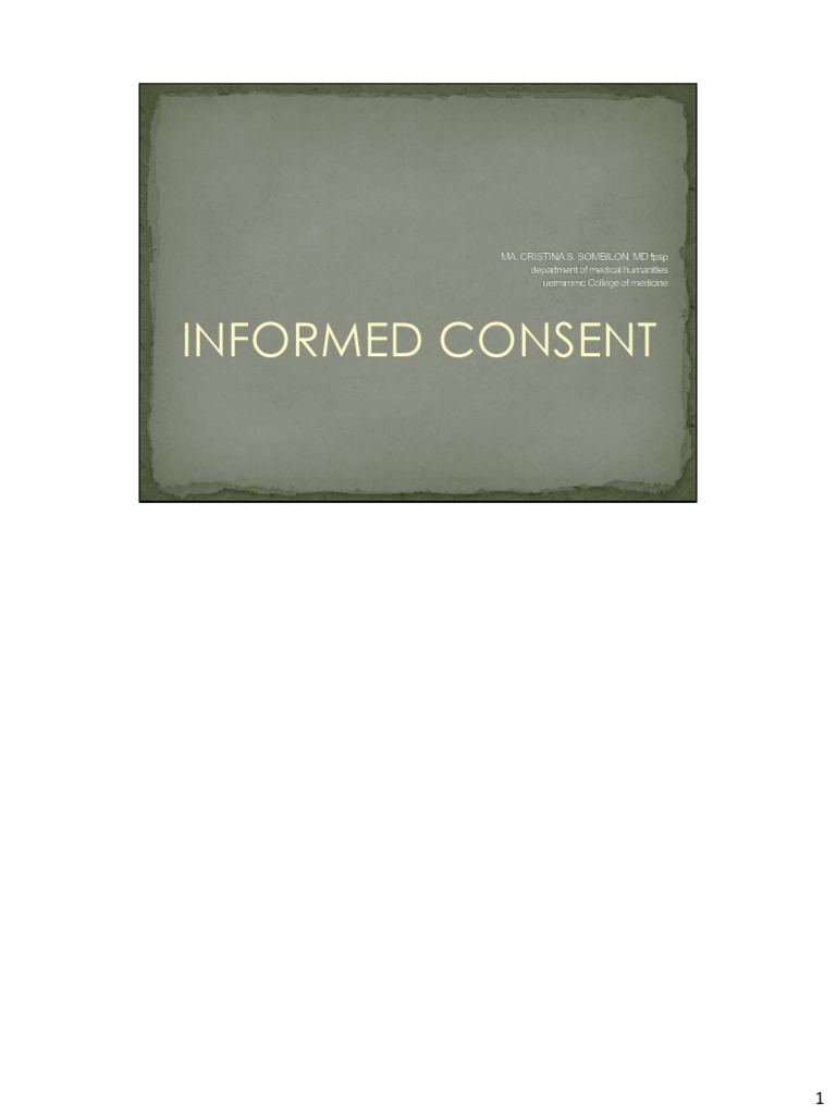 Informed Consent Online 2020 Notes PDF | PDF | Informed Consent | Autonomy Informed Consent Online 2020 Notes PDF | PDF | Informed Consent | Autonomy