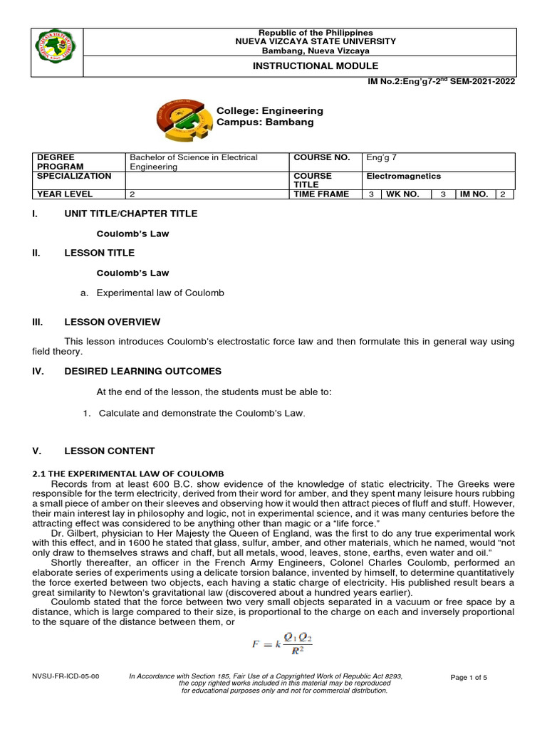 Electromagnetic Im#2 | PDF | Force | Electron