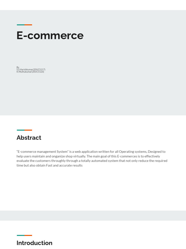 E Commerce | PDF