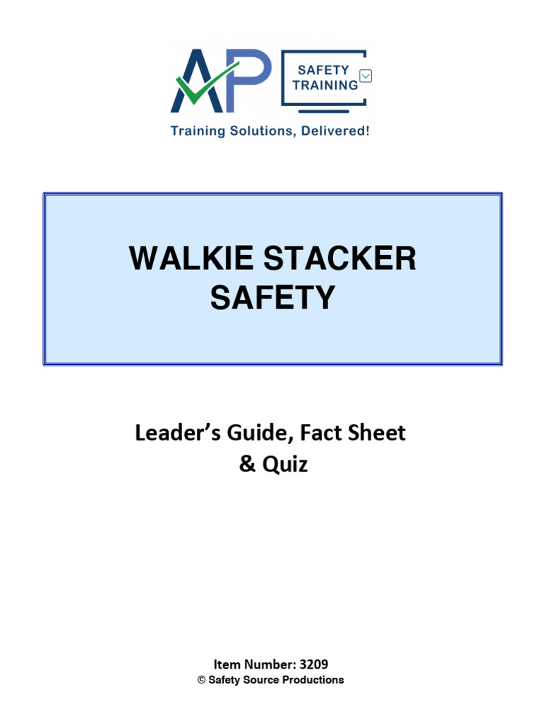 Stacker Training 3209 E LG | PDF | Center Of Mass | Truck