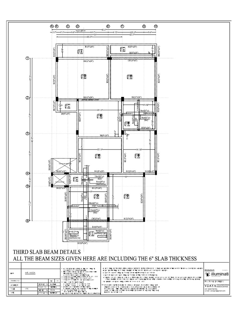 Third Slab Beam DWG For MR - Musa Residence - R4-Model | PDF