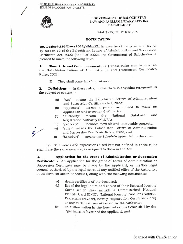 The-Balochistan-Letter-of-Administration-and-Succession-Certificates ...