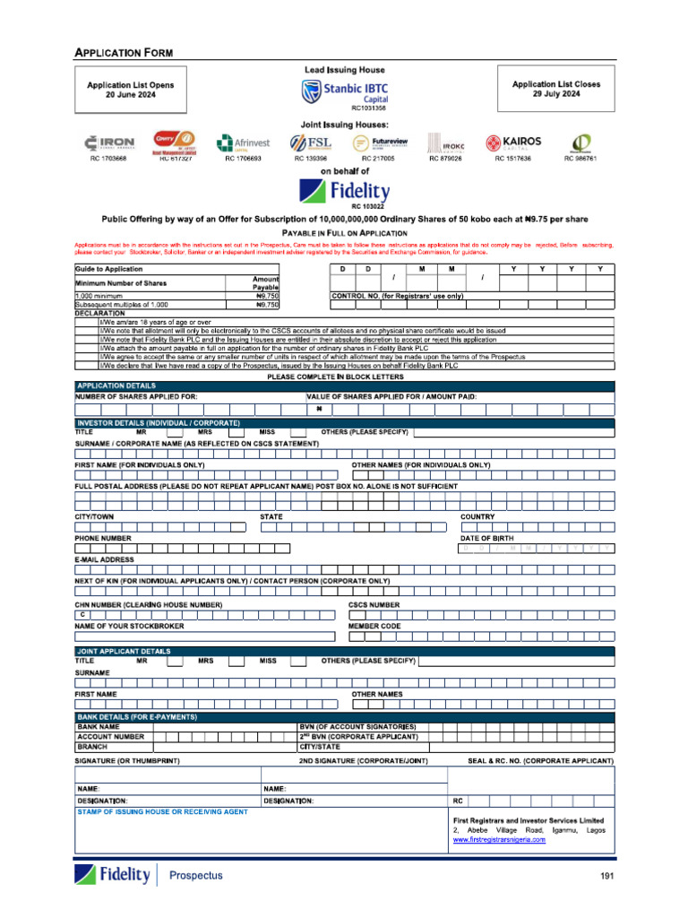 Share Application-Form | PDF