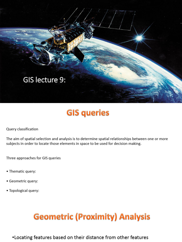 Lecture 9 GIS SSM | PDF | Geographic Information System | Information Technology Management