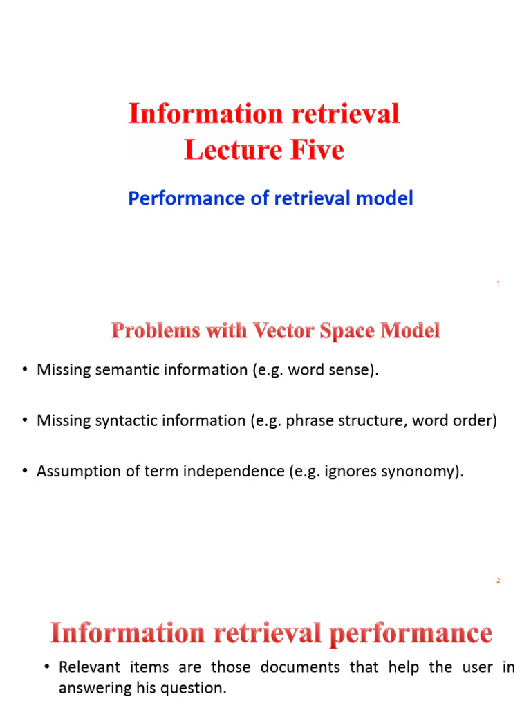 L05-IR Models MMN | PDF | Information Retrieval | Information Science